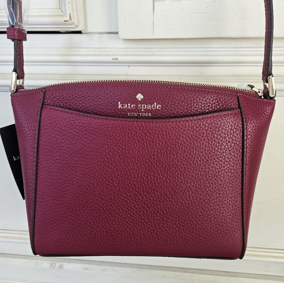 kate spade | Bags | Kate Spade Monica Crossbody Purse Dark Raspberry ...